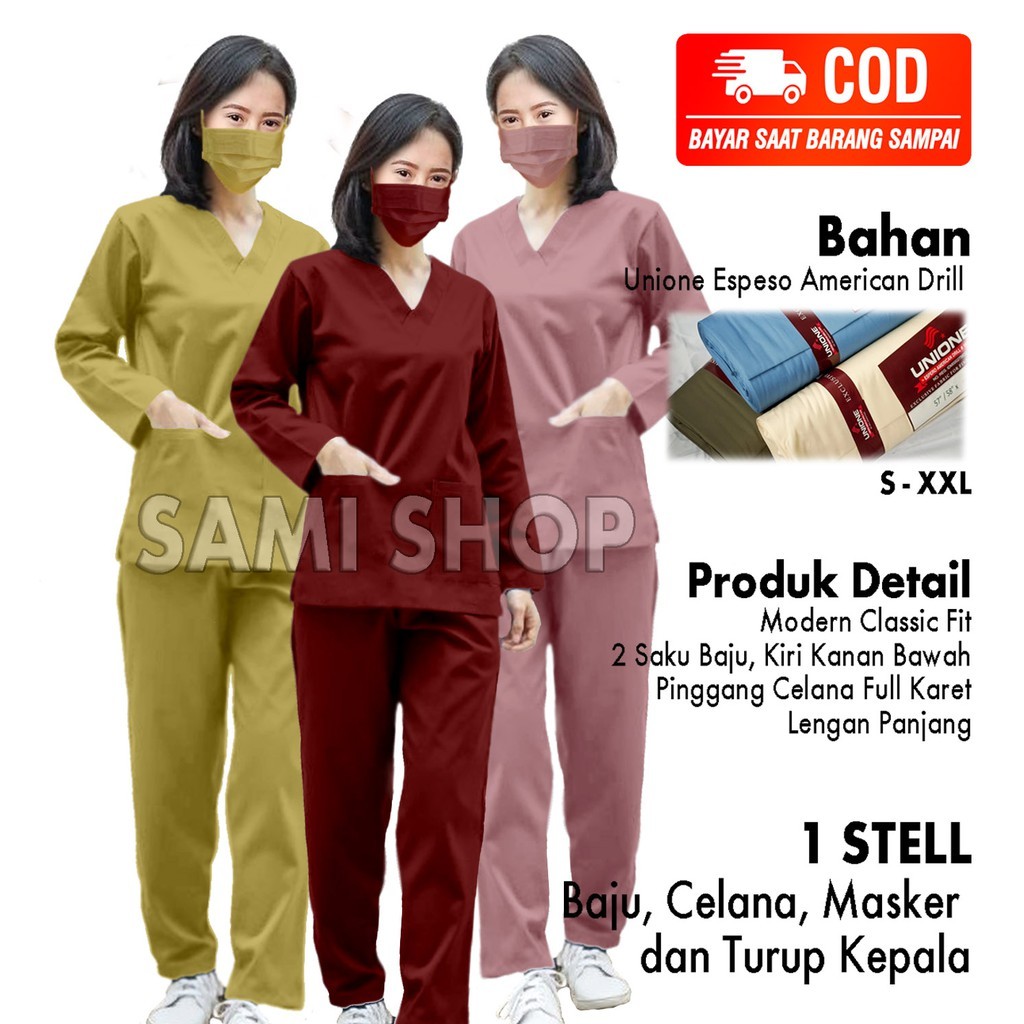 Jual SE45TU Doctor Scrub's Baju Ok Lengan Panjang Seragam perawat trust ...