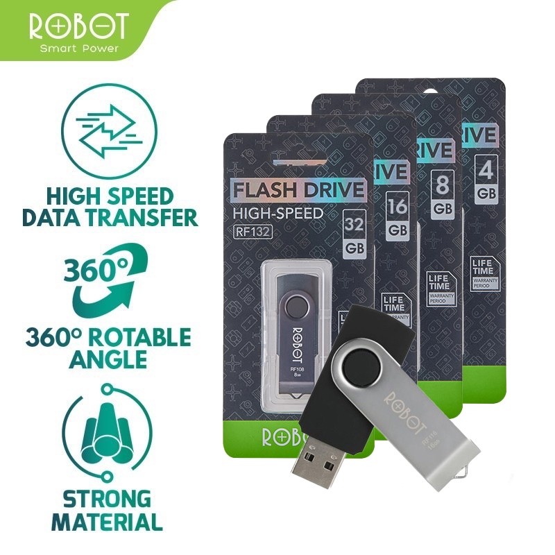 Jual Flashdisk Robot USB 2.0 4GB 8GB 16GB 32GB RF104 RF108 RF116 RF132 ...