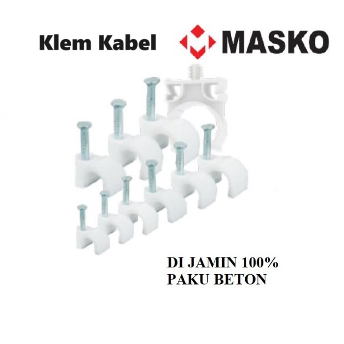 Jual Masko Klem Kabel / Klem Paku Beton Ukuran 7 / 8 / 9 / 10 / 12 / 14 ...