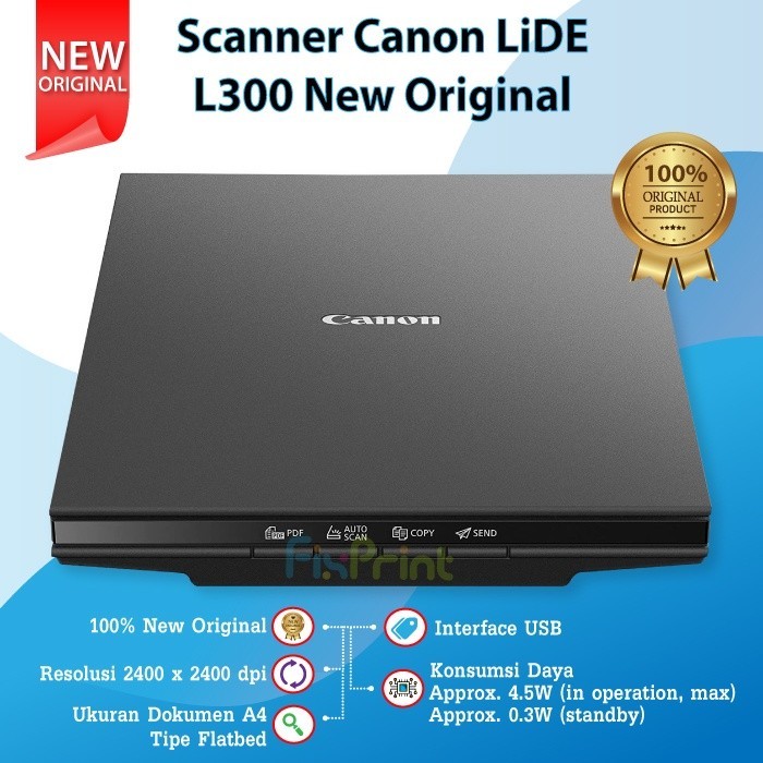 Jual CanoScan LiDE L300 Scan Lide 300 A4 Flatbed Lide 400 Scanner Canon ...