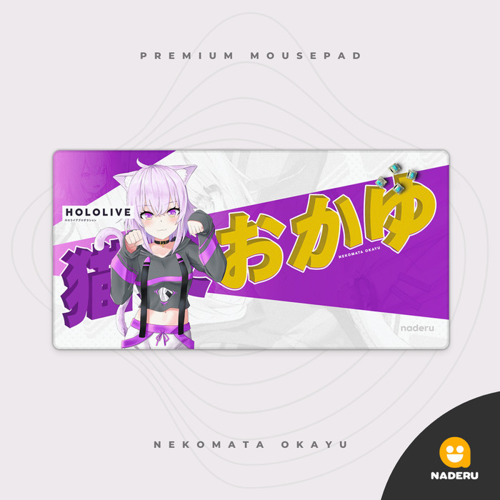 Jual Deskmat / Mousepad Hololive JP - Nekomata Okayu (with Character ...