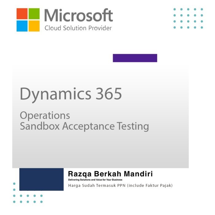 Jual Dynamics 365 Operations Sandbox Acceptance Testing CSP ...
