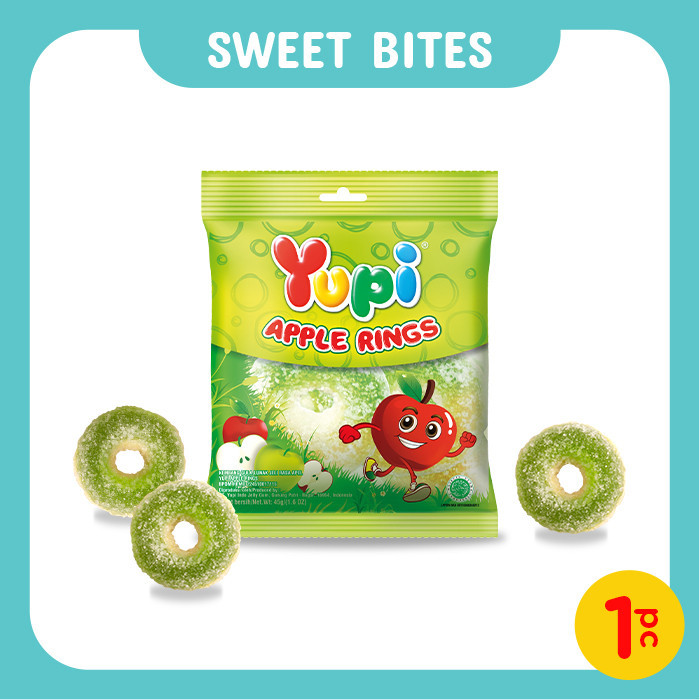 Jual Yupi Apple Rings Minibag 45 gr | Shopee Indonesia
