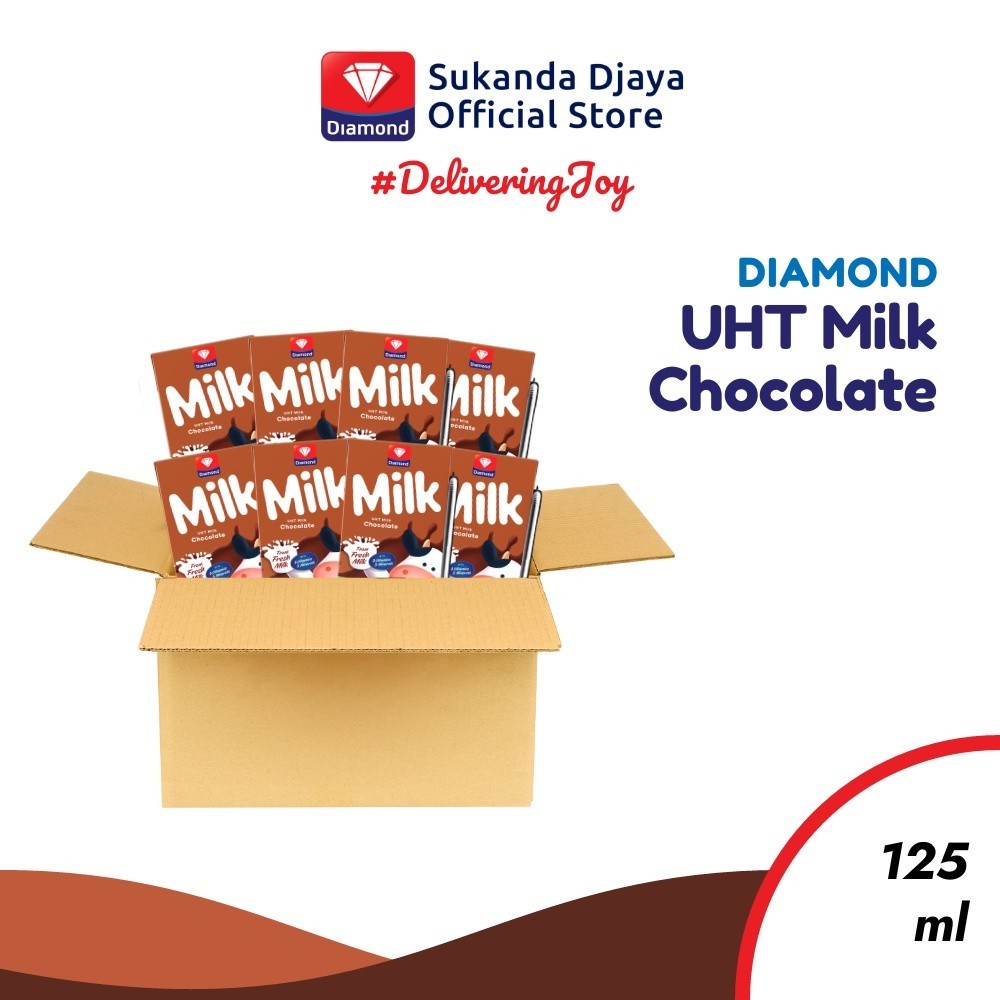 Jual Diamond Milk Susu UHT Chocolate 125 Ml 1 Karton | Shopee Indonesia