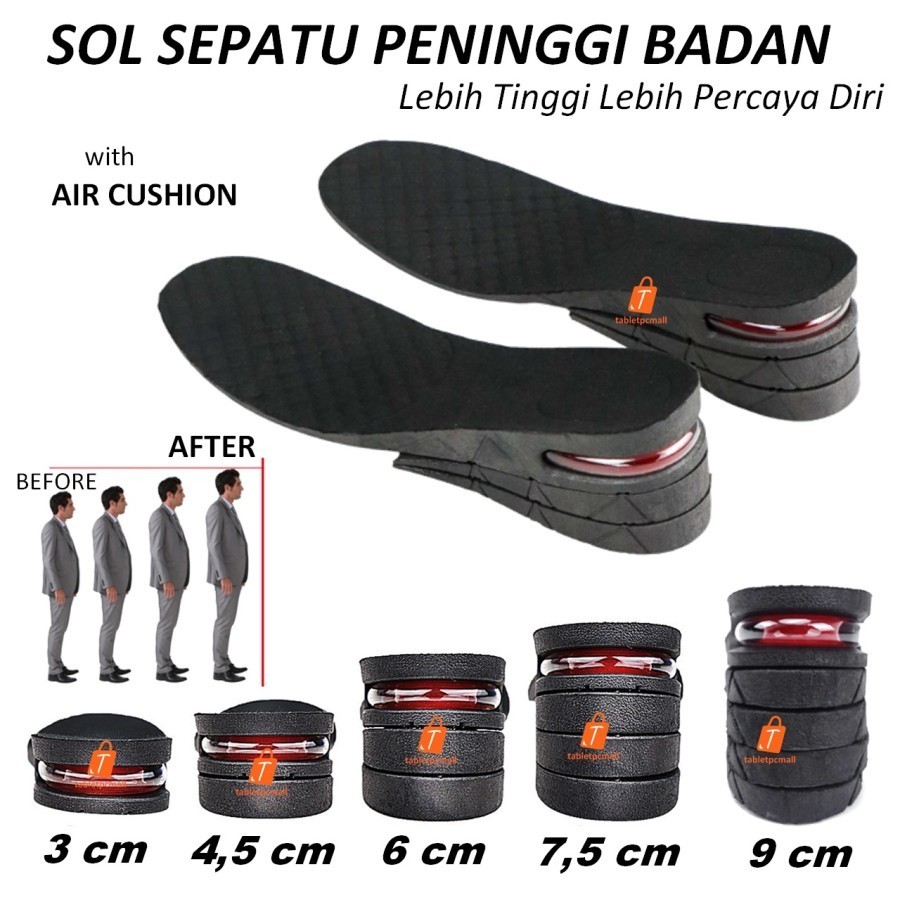 Jual Sol Sepatu Penambah Peninggi Badan Sepasang dengan Bantalan Udara ...