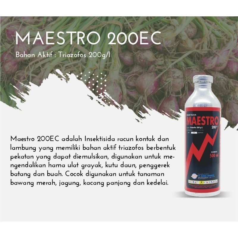 Jual INSEKTISIDA MAESTRO 200 EC TRIAZOFOS 200 g/l KEMASAN 500 ML ...