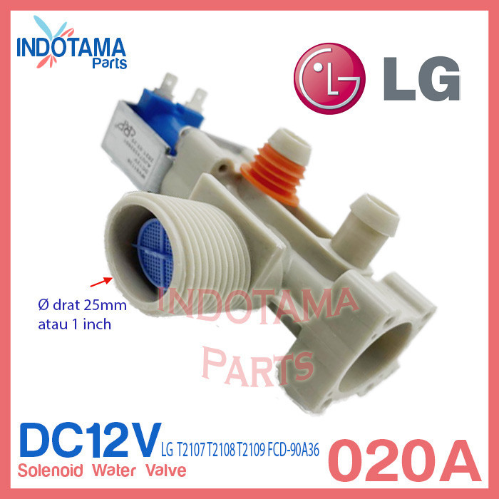 Jual Solenoid Selenoid water valve inlet Mesin Cuci LG DC 12V WSL-020 | Shopee Indonesia
