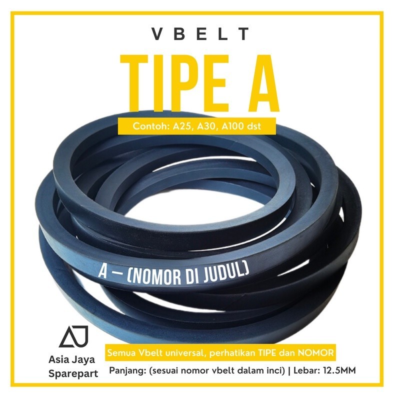 Jual V BELT FAN BELT A85 3850 VPOWER TIPE A Fan Belt Mesin Cuci Vanbelt Mobil Tali Kipas Vbelt ...