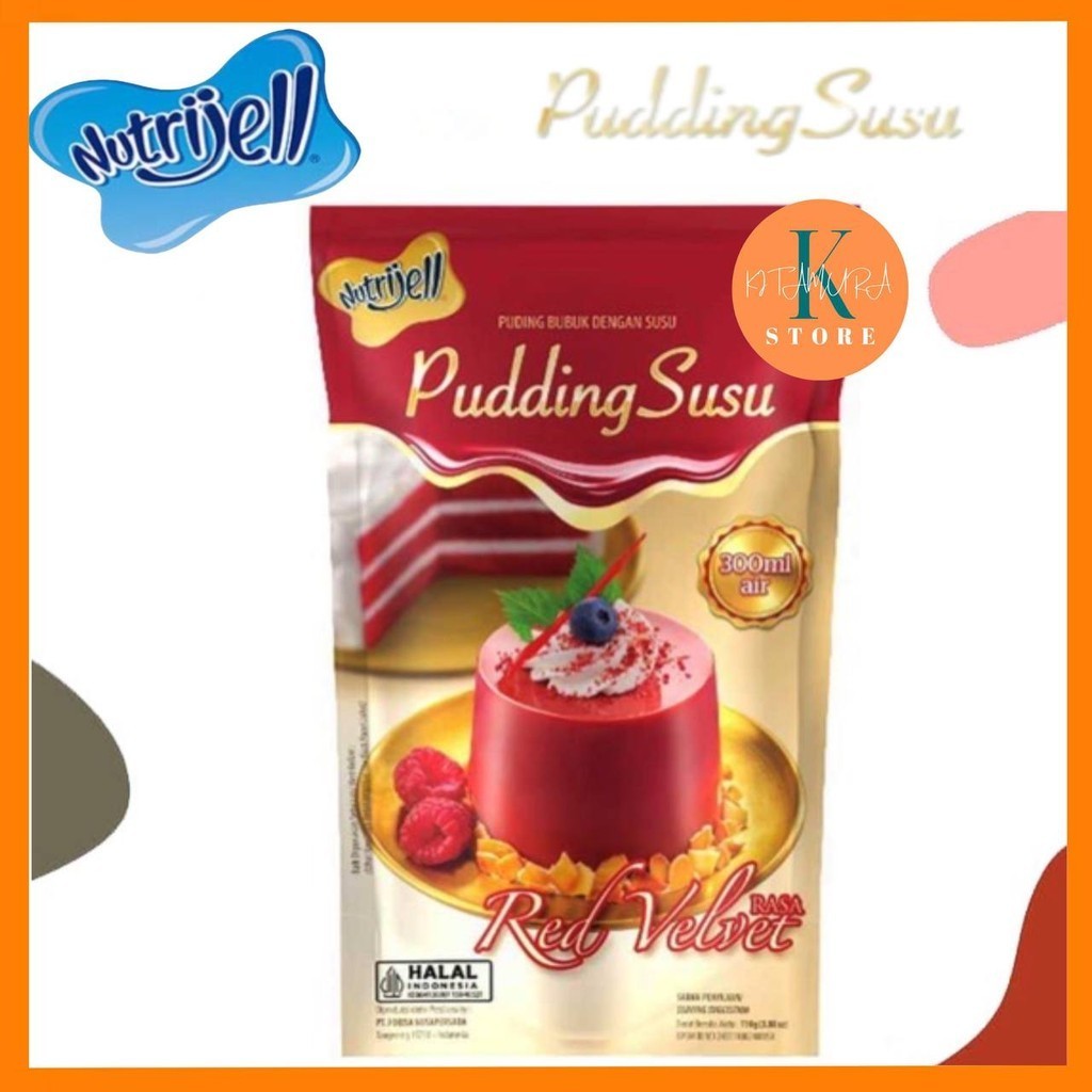 Jual NUTRIJELL PUDDING SUSU RASA REDVELVET SANTAN LAPIS VARIAN RASA RED ...