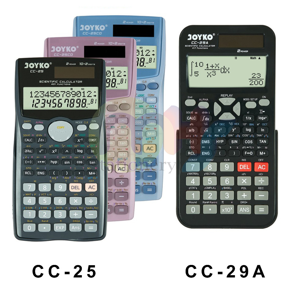 Jual Calculator Kalkulator Joyko CC-23 CC-23CO CC-25 CC-29A Scientific / 240 401 417 Functions ...