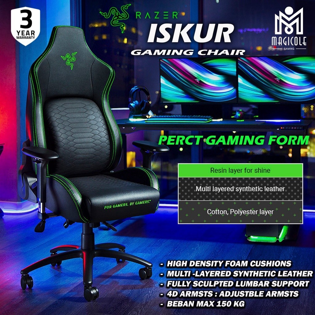 Jual PROMO SALE SPESIAL Razer Iskur Ergonomic Gaming Chair / Kursi ...