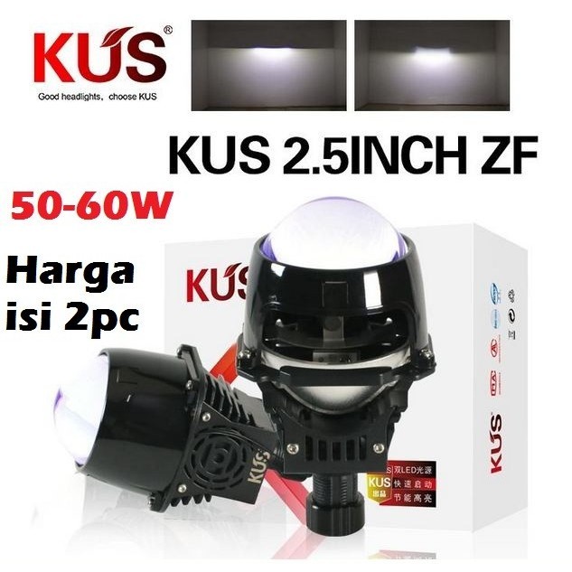 Jual BILED KUS 2.5 INCH ZF lampu bi led mobil motor 60W premium super 2 ...