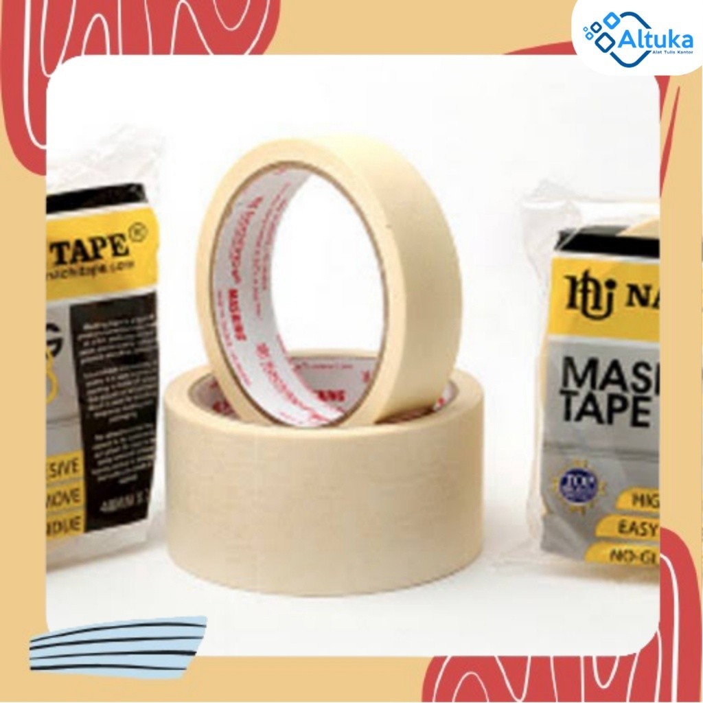 Jual Masking Tape Nachi / Lakban Kertas Nachi Borneo 24 mm | Shopee ...