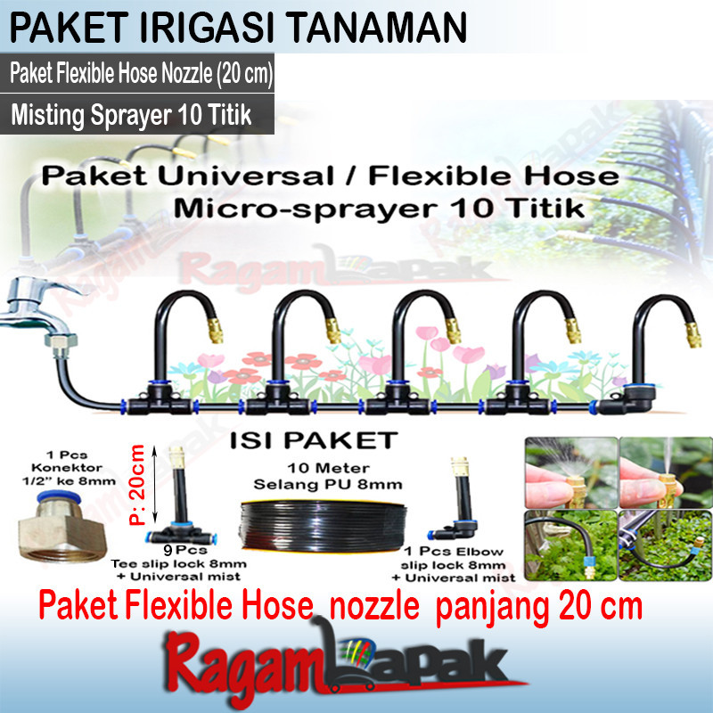 Jual PAKET Universal 20 Cm / Flexible Micro Sprayer / Mist sprayer 10 ...
