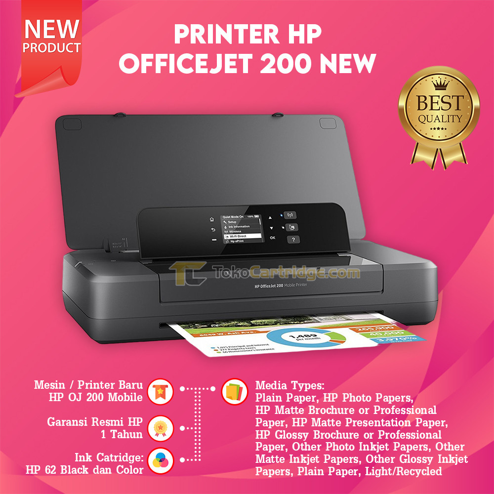 Jual HP Officejet 200 New Mobile Printer Office Jet 200 Print Only ...