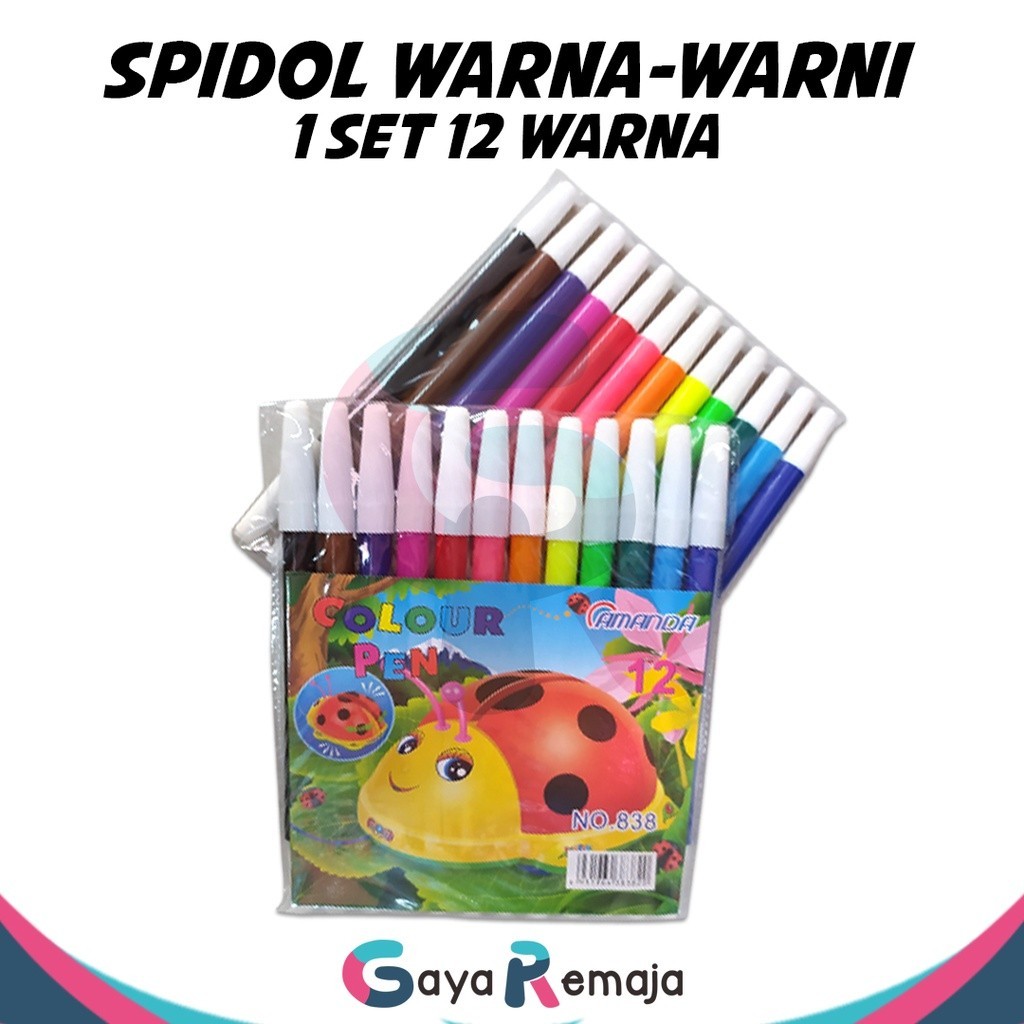 Jual Spidol 1 Set 12 Warna Murah / Spidol Mewarnai / Spidol Warna Warni ... Jual Spidol 1 Set 12 Warna Murah / Spidol Mewarnai / Spidol Warna Warni ...