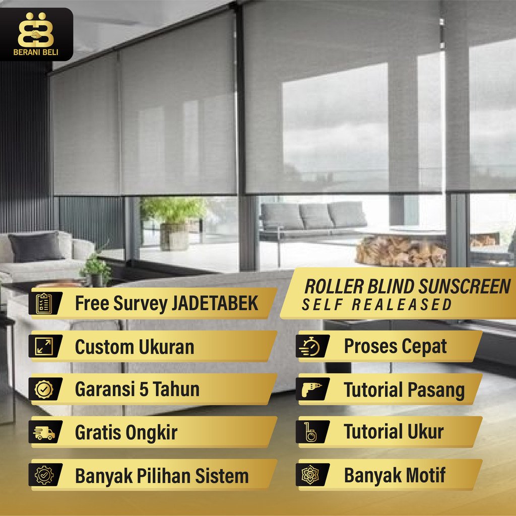 Jual Roller Blind Outdoor Sunscreen Chain Self Released/Sharp Point ...