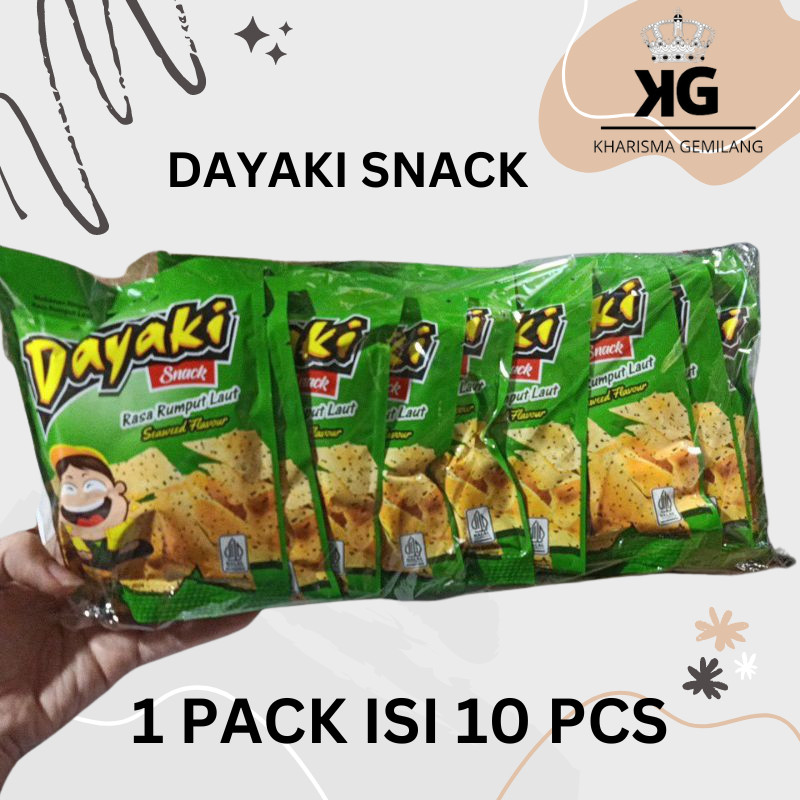 Jual KG- DAYAKI RUMPUT LAUT 10 x 18g (1 Pack Isi 10 Pcs) Snack Rasa ...