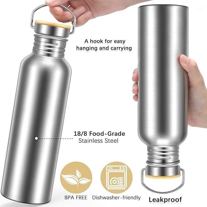 Jual Botol Minum Besi Stainless Steel 1000 ml Portable Water Bottle ...