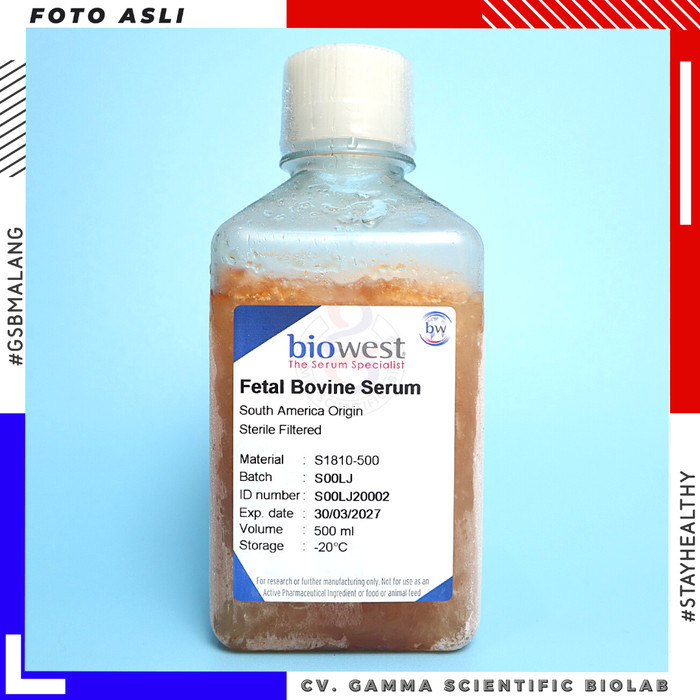 Jual Fetal Bovine Serum (FBS) South America – S1810 - Biowest | Shopee ...