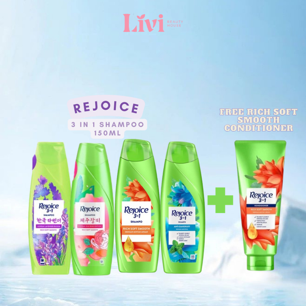 Jual Rejoice 3 IN 1 Shampoo 150ml(FREE REJOICE 3 IN 1 RICH CONDITIONER 70ML) | Shopee Indonesia