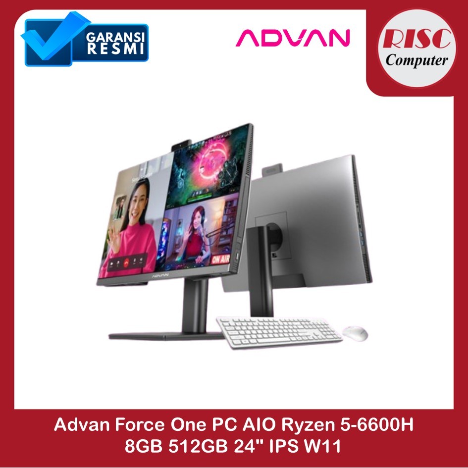 Jual Advan Force One PC AIO Ryzen 5-6600H 8GB 512GB 24" IPS W11 ...