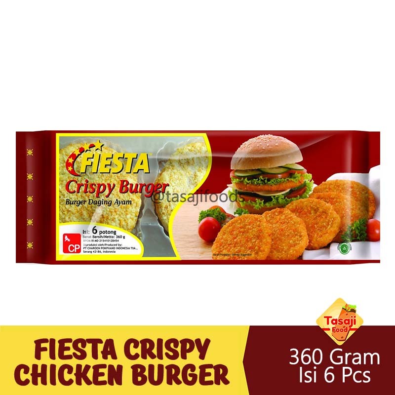 Jual Fiesta Crispy Chicken Burger Isi 6 360 Gram FROZEN FOOD | Shopee ...