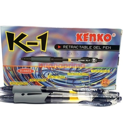 Jual Pulpen Gel Kenko K-1 Retractable 0,5mm (1 pak isi 12 Pcs) | Shopee Indonesia