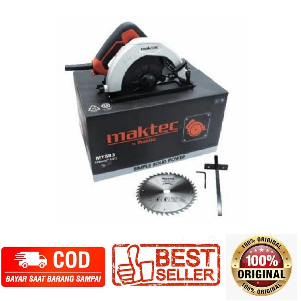 Jual Maktec MT583 Circular Saw 7" Mesin Circle Potong Kayu Sirkel MT 583 By Makita Mesin Somel ...
