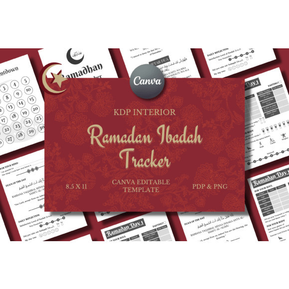Jual Ramadan Ibadah Tracker Template untuk puasa harian, shalat Tarawih ...