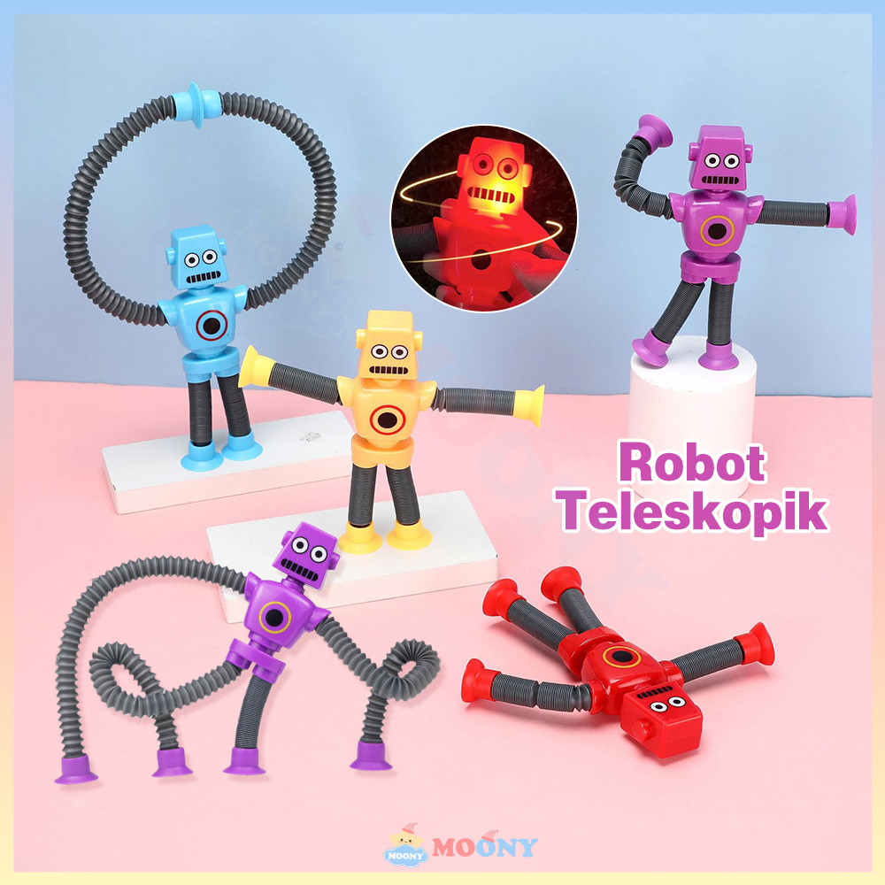 Jual Moony Suction cup jerapah robot Pop tabung telescopic giraffe ...