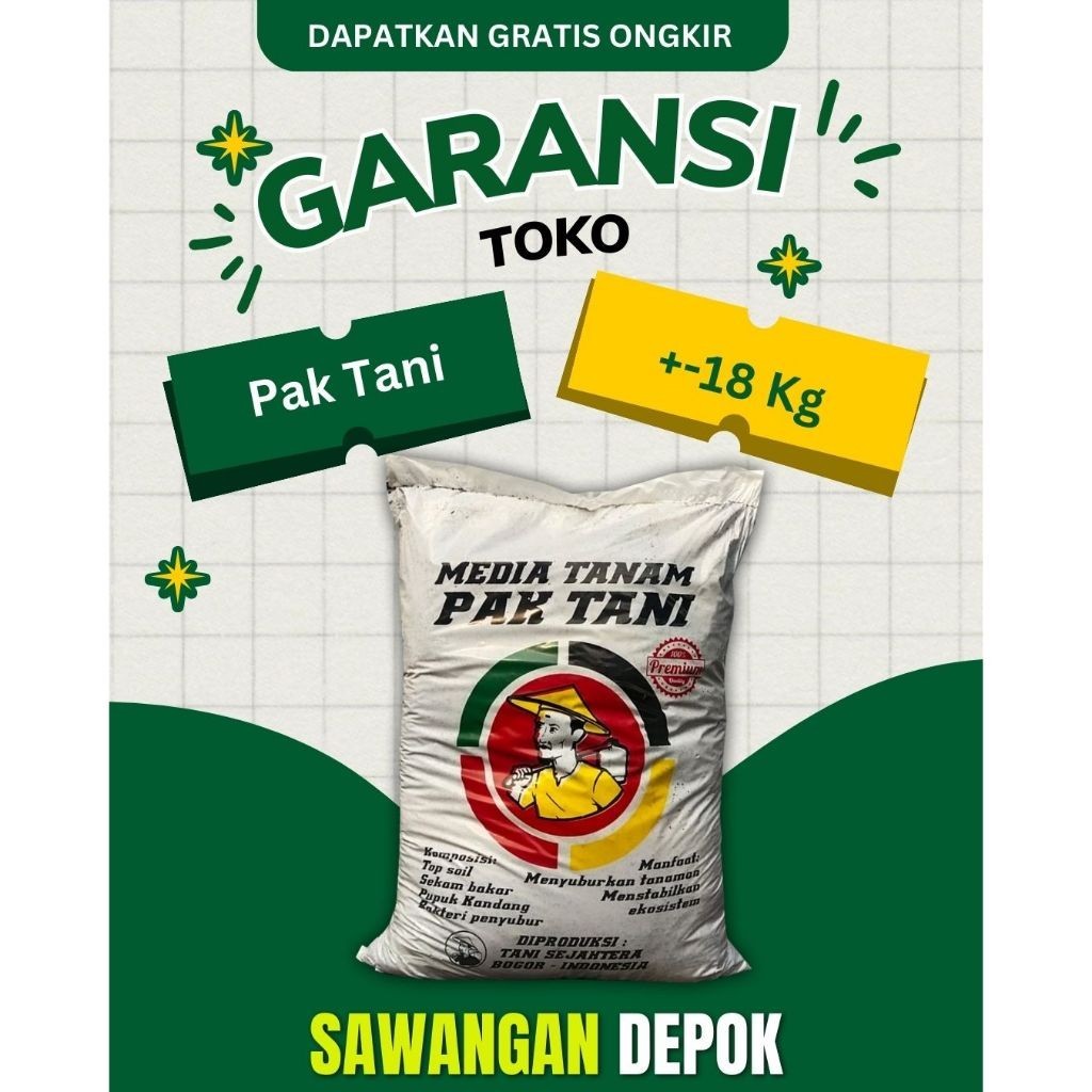 Jual Media Tanam Pak Tani Premium +-20 Kg Kemasan Besar Siap Pakai ...
