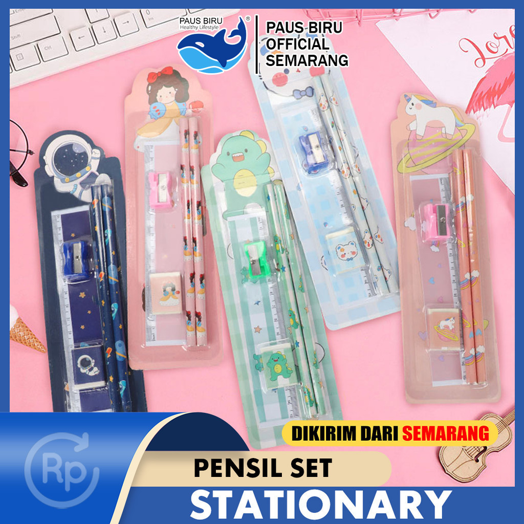 Jual Paus Biru - AIMILO Set Alat Tulis Cocok Untuk Tempat Pensil ...