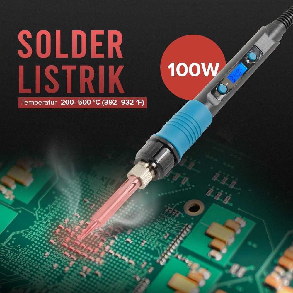 Jual Solder Listrik Digital Adjustable Temperature Soldering 100W ...