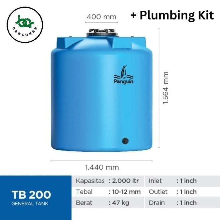 Jual TOREN AIR PENGUIN TB 200 (2000 LITER) | Shopee Indonesia