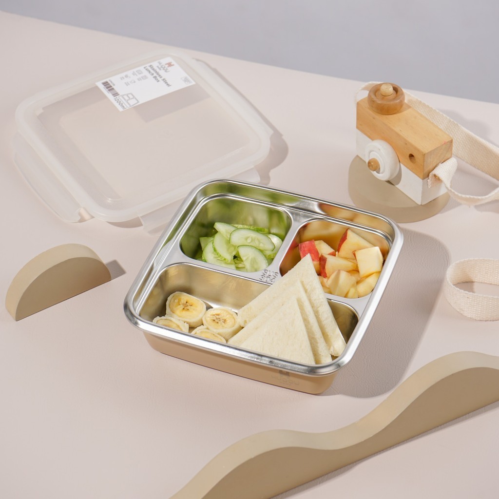 Jual Huggy Baby Stainless Steel Lunch Box | Kotak Makan Anak Bayi Besi ...