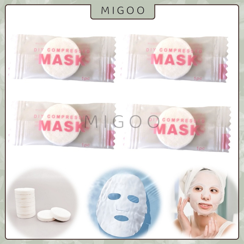 Jual MiGoo Compressed Paper Mask Sheet Tisu Kertas Mini Portable Travel ...