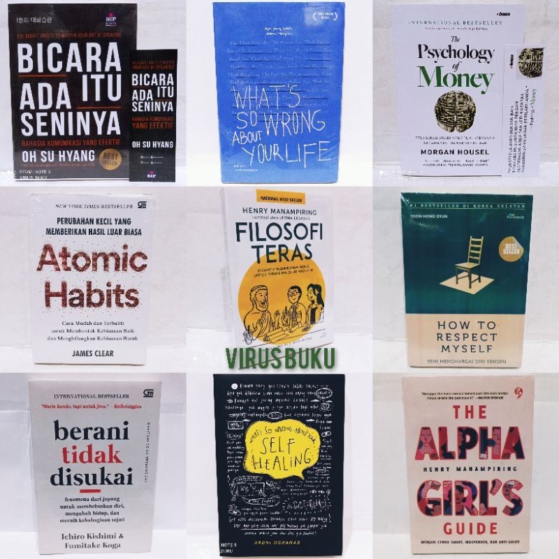 Jual Buku Motivasi Bestseller Bicara Itu Ada Seninya, Your Life, The Pyshology Of Money, Atomic ...