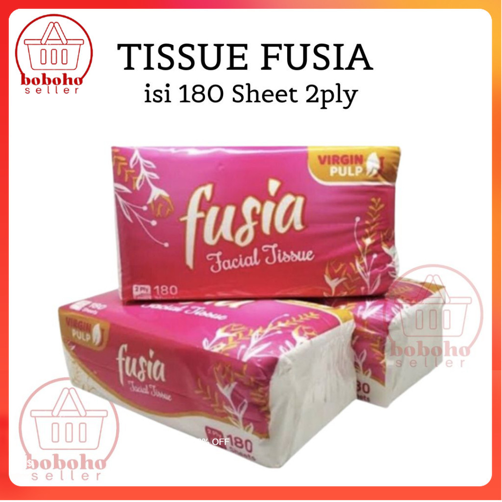 Jual Tisu Fusia / Tissue Wajah / Tissue Kering / Tisue Facial 2ply isi ...