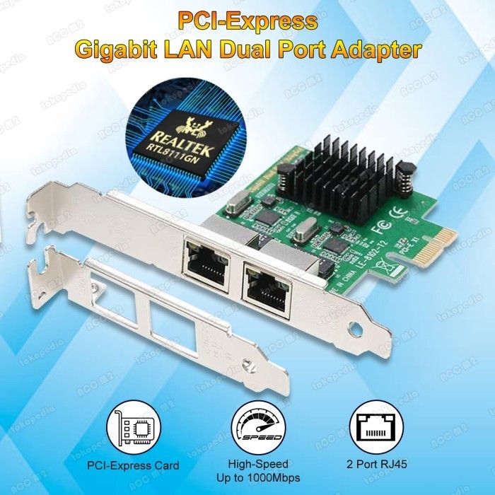 Jual PCIE PCI Express LAN Gigabit 2 Port, 4 Port NETLINE | Shopee Indonesia