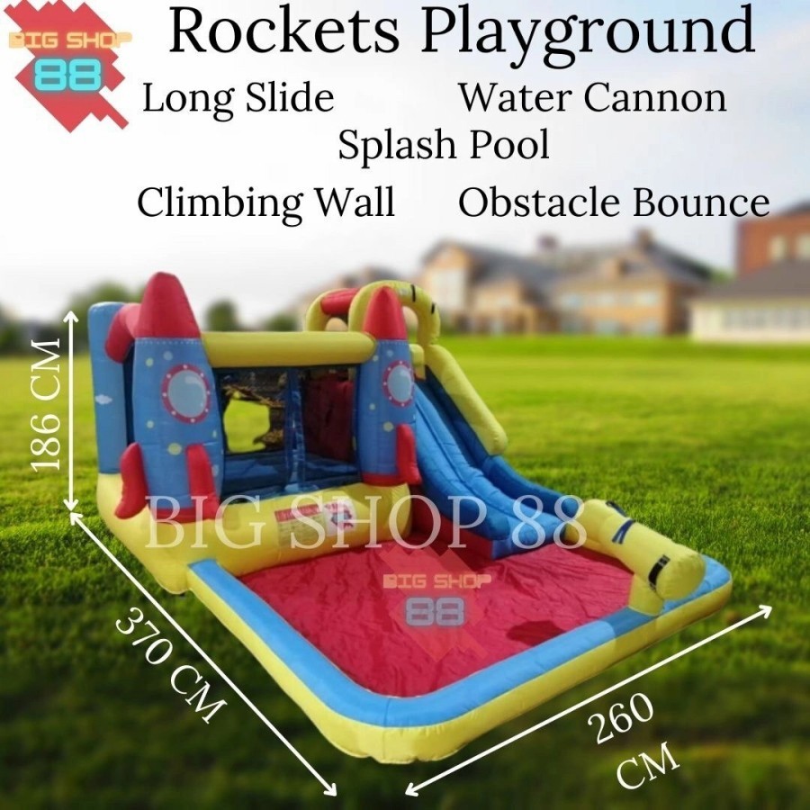 Jual SPESIAL PROMO 70% RUMAH ISTANA BALON INFLATABLE ROCKET TOYS ...
