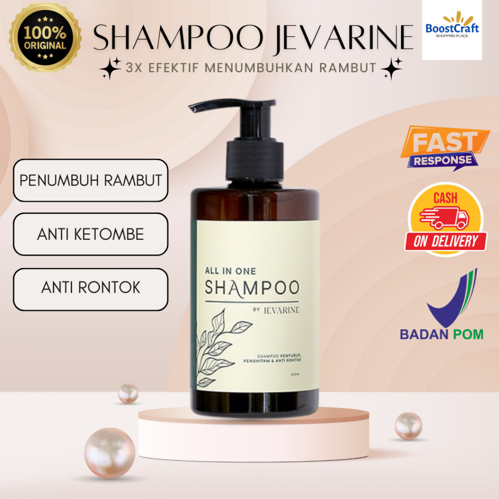 Jual All In One Shampoo Jevarine Original Shampo Penyubur Penghitam Anti Rontok Dan Anti Ketombe ...