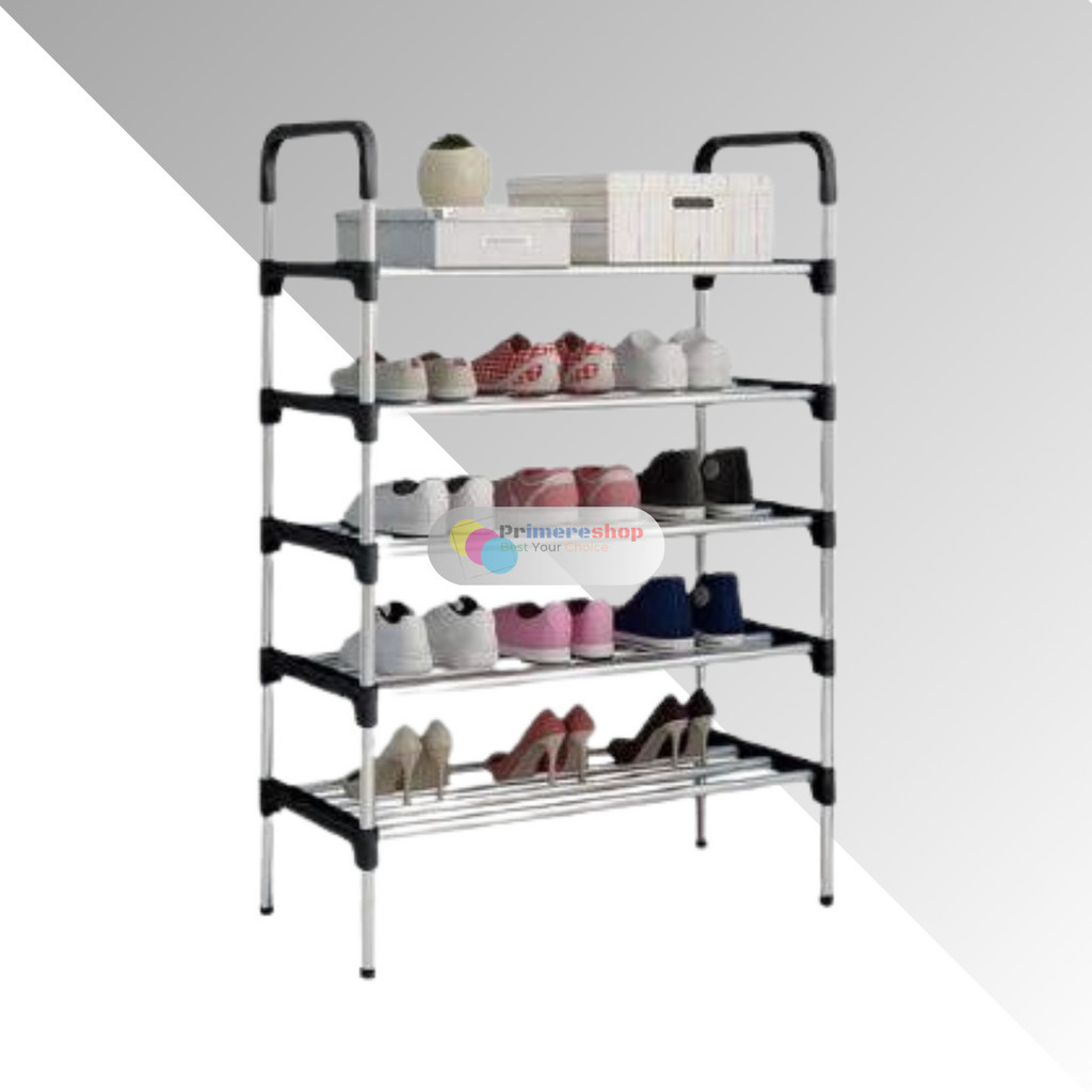 Jual Rak Sepatu dan Sandal 5 Susun Aesthetic Minimalis Stainless Murah ...