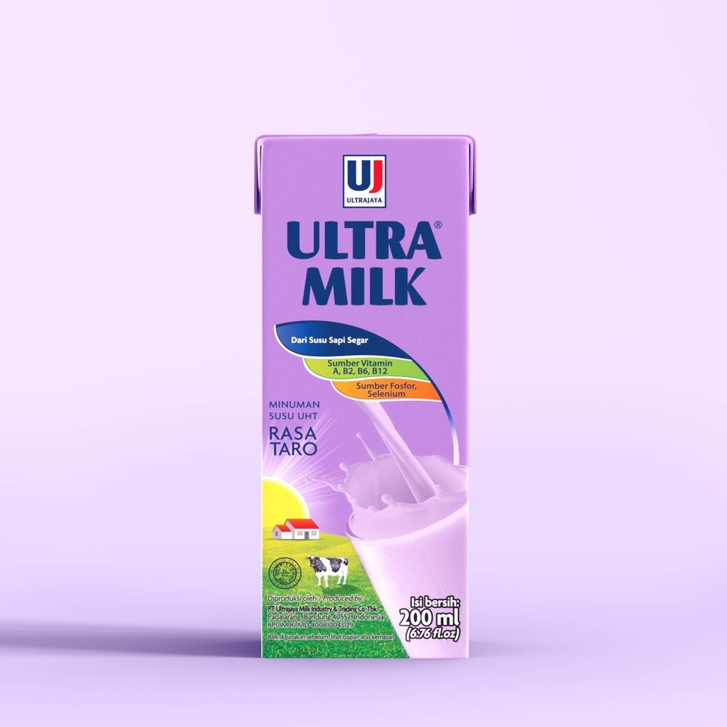 Jual ULTRA MILK Susu UHT Taro 200 ml | Shopee Indonesia