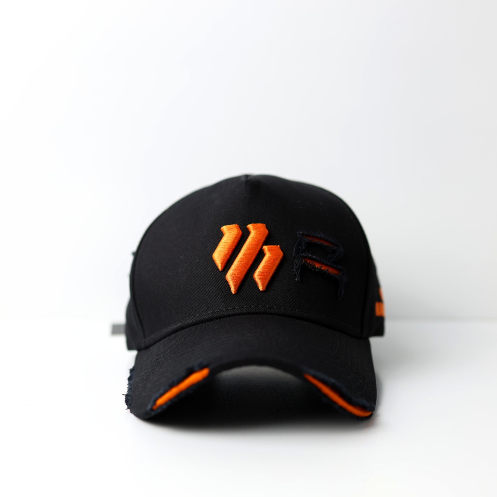 Jual Movment Topi Polo Pria Hats Black Orange | Shopee Indonesia
