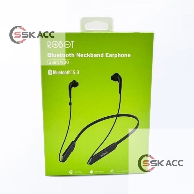Jual Robot Spirit N30 Headset Bluetooth Wireless Neckband Earphone ...