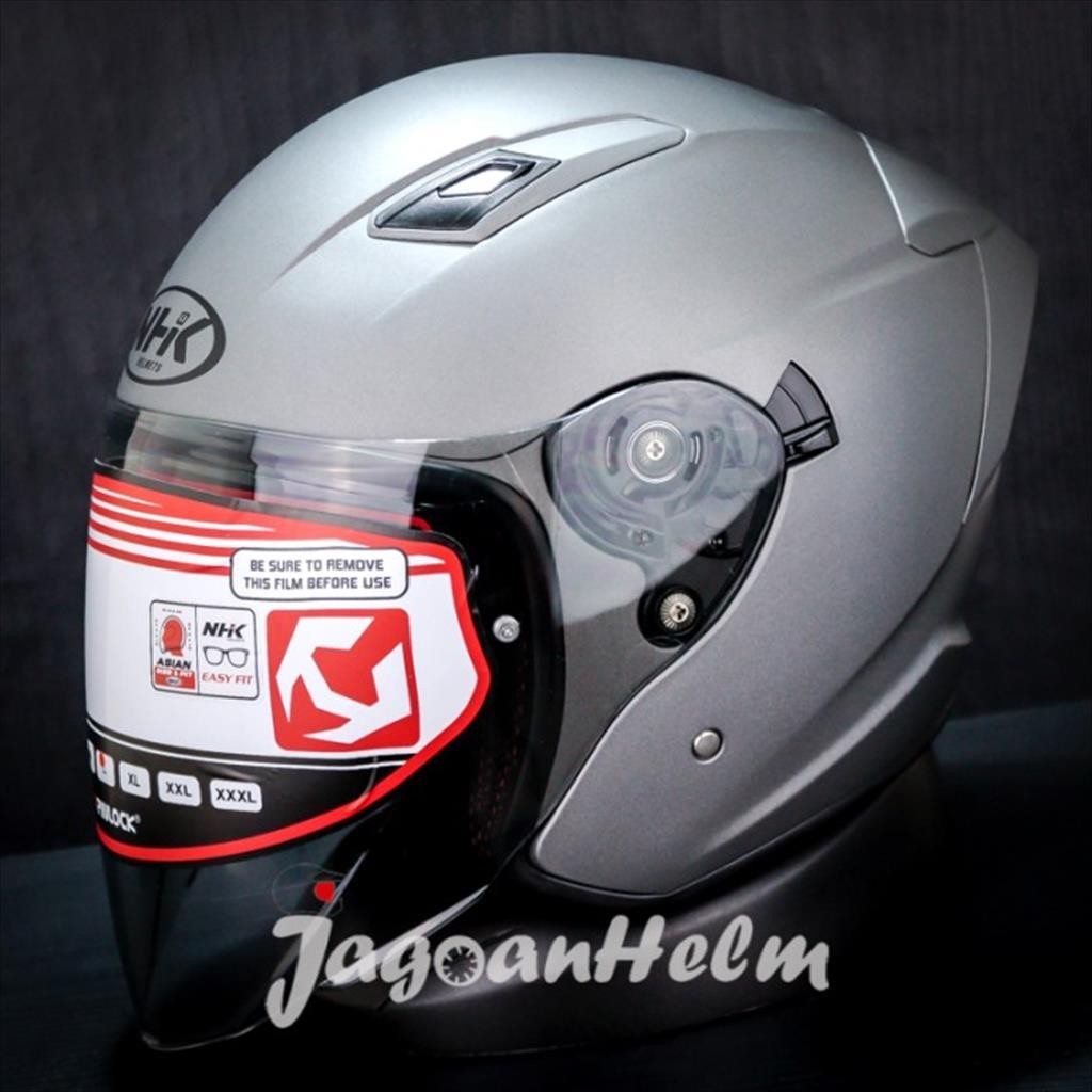 Jual NHK HELM S1 GP PRO SOLID | GREY DOFF | GPPRO DOUBLE VISOR | Shopee ...