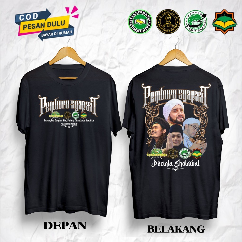 Jual Kaos Dakwah Pemburu Syafaat | Baju Sholawat | Kaos Syekhermania ...