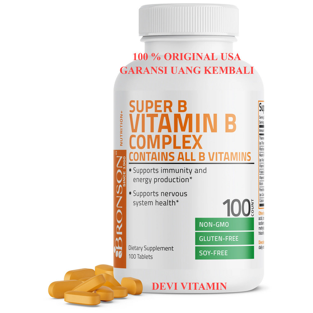Jual Bronson Vitamin Super B complex isi 100 tablet jamin 100% ORIGINAL ...
