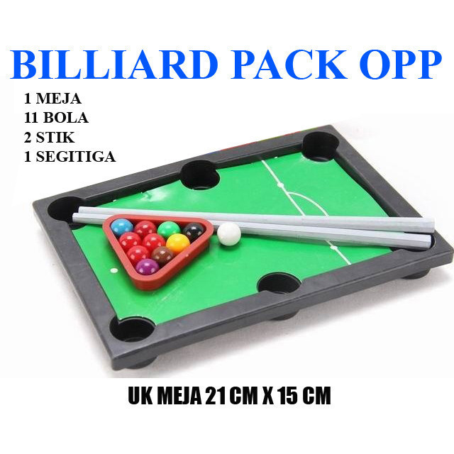 Jual Mainan Anak Meja Billiards Kantong/ Mainan Bola Sodok Snooker ...